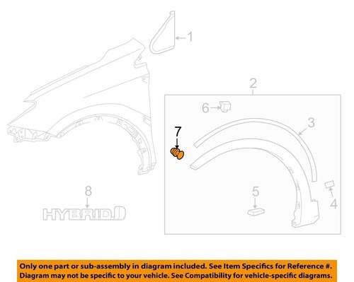 Toyota OEM Wheel Fender Flare Molding Clips 7586768010 NIP (17 pieces ...