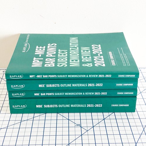 2021 - 2022 Kaplan Bar Exam Review UBE 4 Book Set - MEE MBE Outlines ...