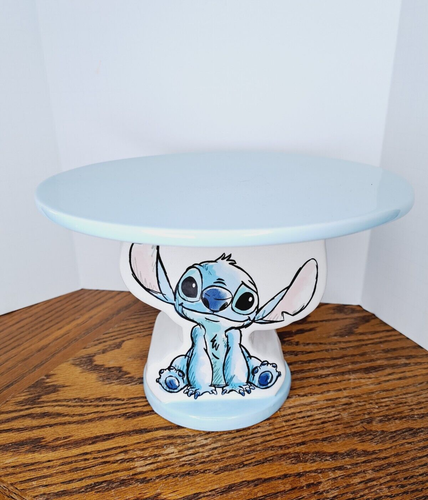 Disney Stitch Blue Cake Dish Stand | eBay
