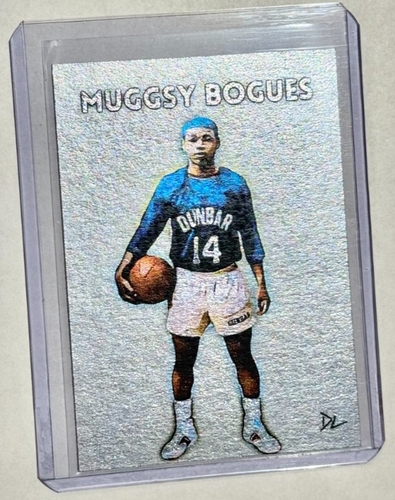 Muggsy Bogues Platinum Artist Signed "Dunbar High School" Trading Card ...