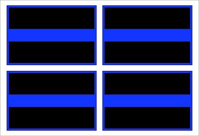 4 Reflective Thin Blue Line Window Decal Stickers Police Law ...