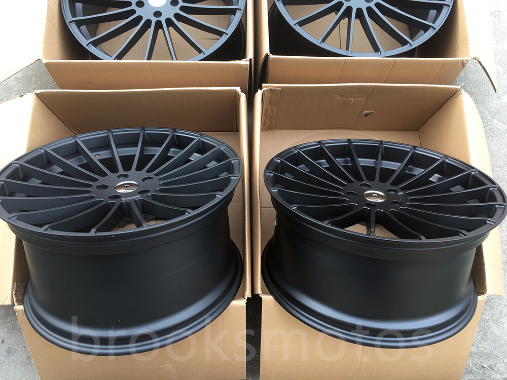 22" HM STYLE SATIN BLACK WHEELS RIMS FIT BMW X5 E70 F15 X6 E71 F16 ...