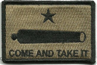 VELCRO® BRAND Fastener Morale HOOK PATCH Gonzalez Come Take It COYOTE 3x2" | eBay