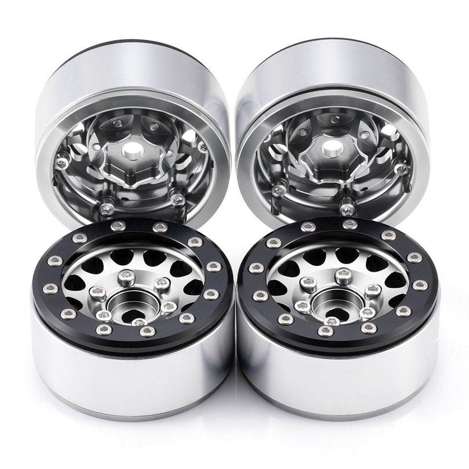RCBATER Alu 1.55" Beadlock Wheel Rim Hub Upgrade for 1/18 UTB18 Capra ...