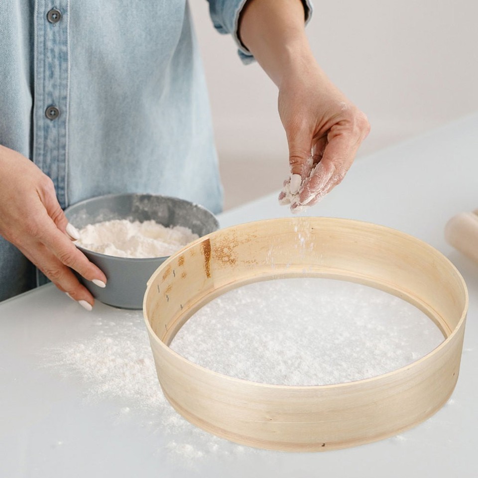 Fine Mesh Sieve Strainer Round Flour Sifter Grain Sieves Kitchen for ...