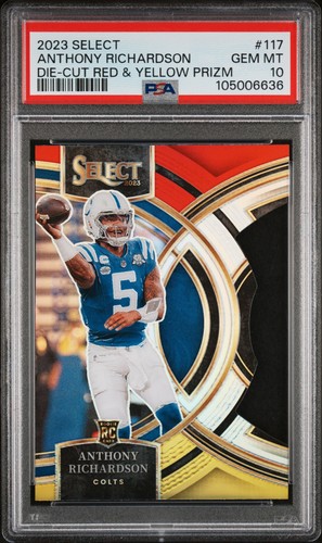 2023 PANINI SELECT DIE-CUT RED & YELLOW PRIZM #117 ANTHONY RICHARDSON ...