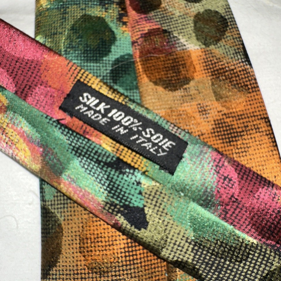 Brioni Silk Necktie Gold Chain Logo Abstract | eBay