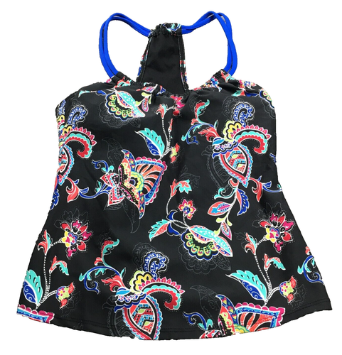 Next Womens Swim Tankini Top Sz 34 B/C Black Paisley Racerback NWT | eBay