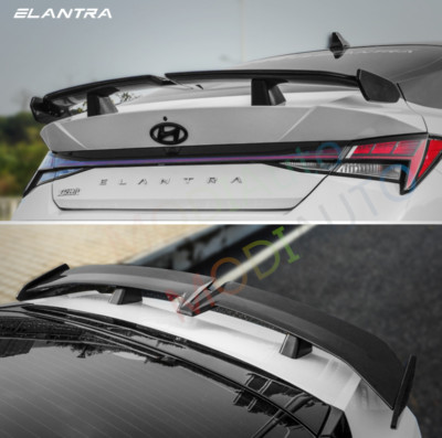 carbon fiber ABS Rear Trunk Spoiler Wing Lip Fit For Hyundai Elantra ...