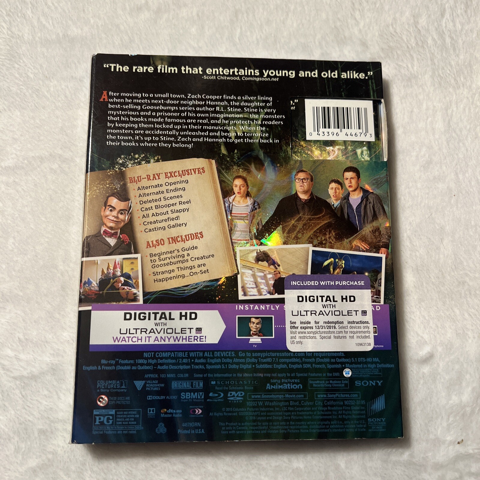 Goosebumps (Blu-ray, 2015) w/Slipcover 43396446793| eBay