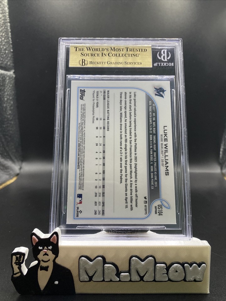 2022 Topps Chrome Update Sapphire Luke Williams RC BGS 9.5 GEM | eBay