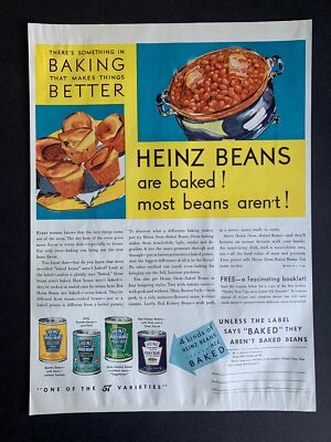 Vintage 1932 Heinz Baked Beans Print Ad | eBay
