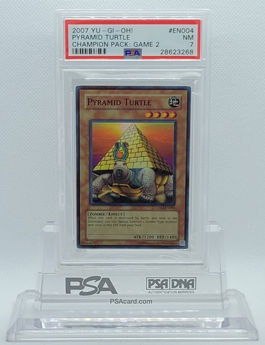 YUGIOH CP02-EN004 PYRAMID TURTLE CHAMPION PACK SUPER RARE HOLO FOIL PSA ...