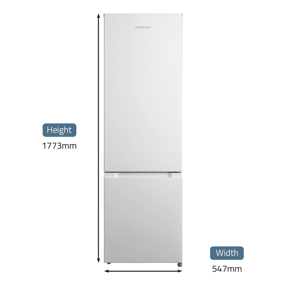 Cookology Fridge Freezer 262L Freestanding 55cm 2 Door - White CFF262WH ...