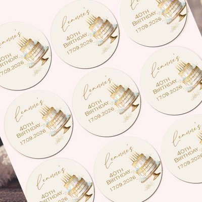 Personalised Birthday Party Stickers Party Favours Cake Seals | eBay UK