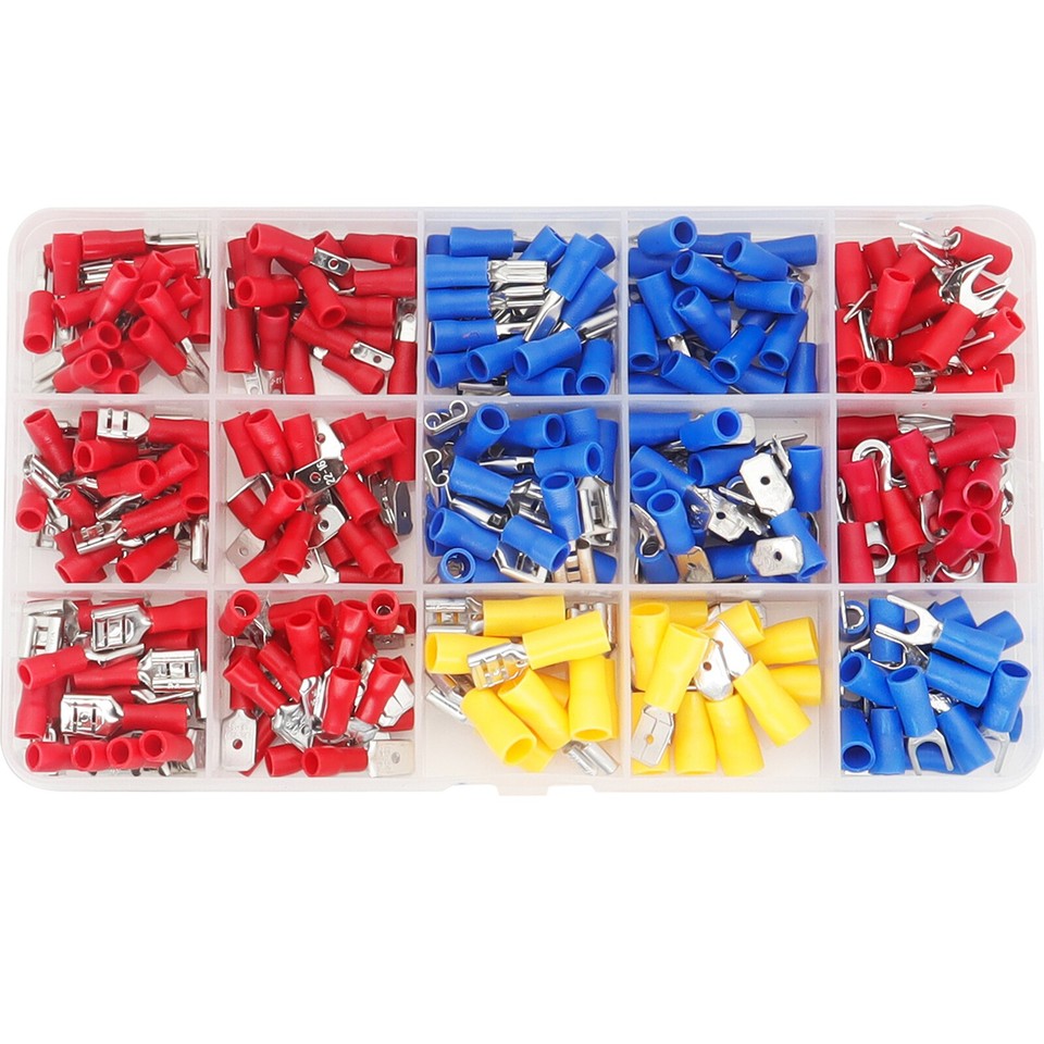 Car Wire Assorted Insulated Electrical Terminals Connectors Crimp Box ...