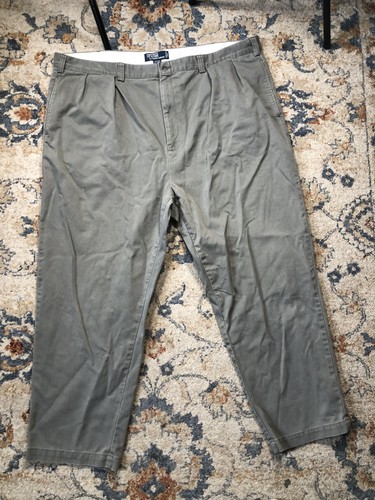 Polo Ralph Lauren Andrew Pant Mens 48x28 Olive Classic Pleated Chino ...