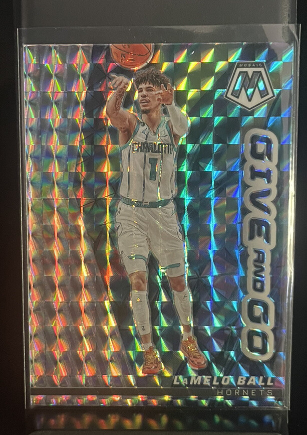 2022-23 Panini Mosaic - Give and Go Mosaic Prizm #1 LaMelo 2022-23 Panini Mosaic - Give and Go Mosaic Prizm #1 LaMelo