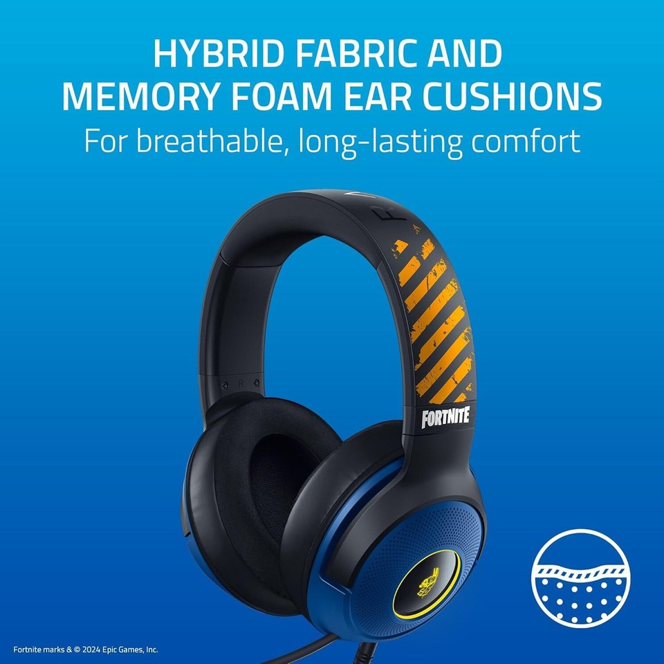 Razer Kraken V3 X Wired Gaming Headset Fortnite Edition Certified ...