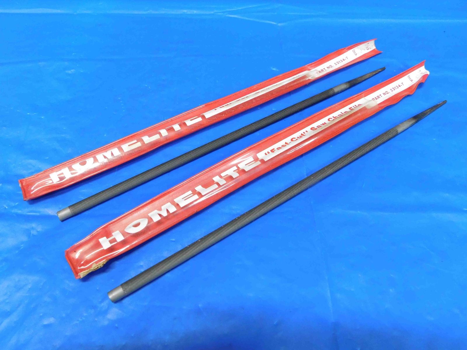 2pcs HOMELITE FAST-CUT SAW CHAIN FILE 23134-7 7/32" DIAMETER 9 3/4 ...