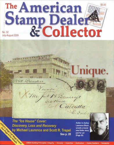 2009 American Stamp Dealer & Collector Magazine--Unique Calcutta Ice ...