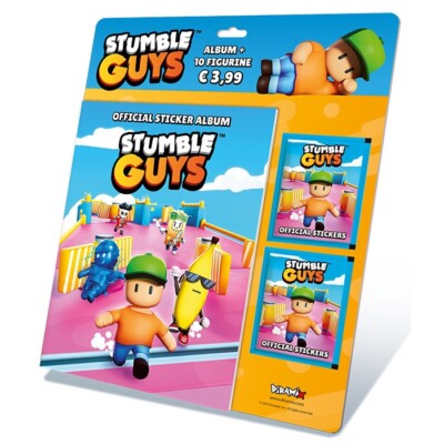 DIRAMIX STUMBLE GUYS STICKERS ALBUM + 10 FIGURINE (2 BUSTINE ...