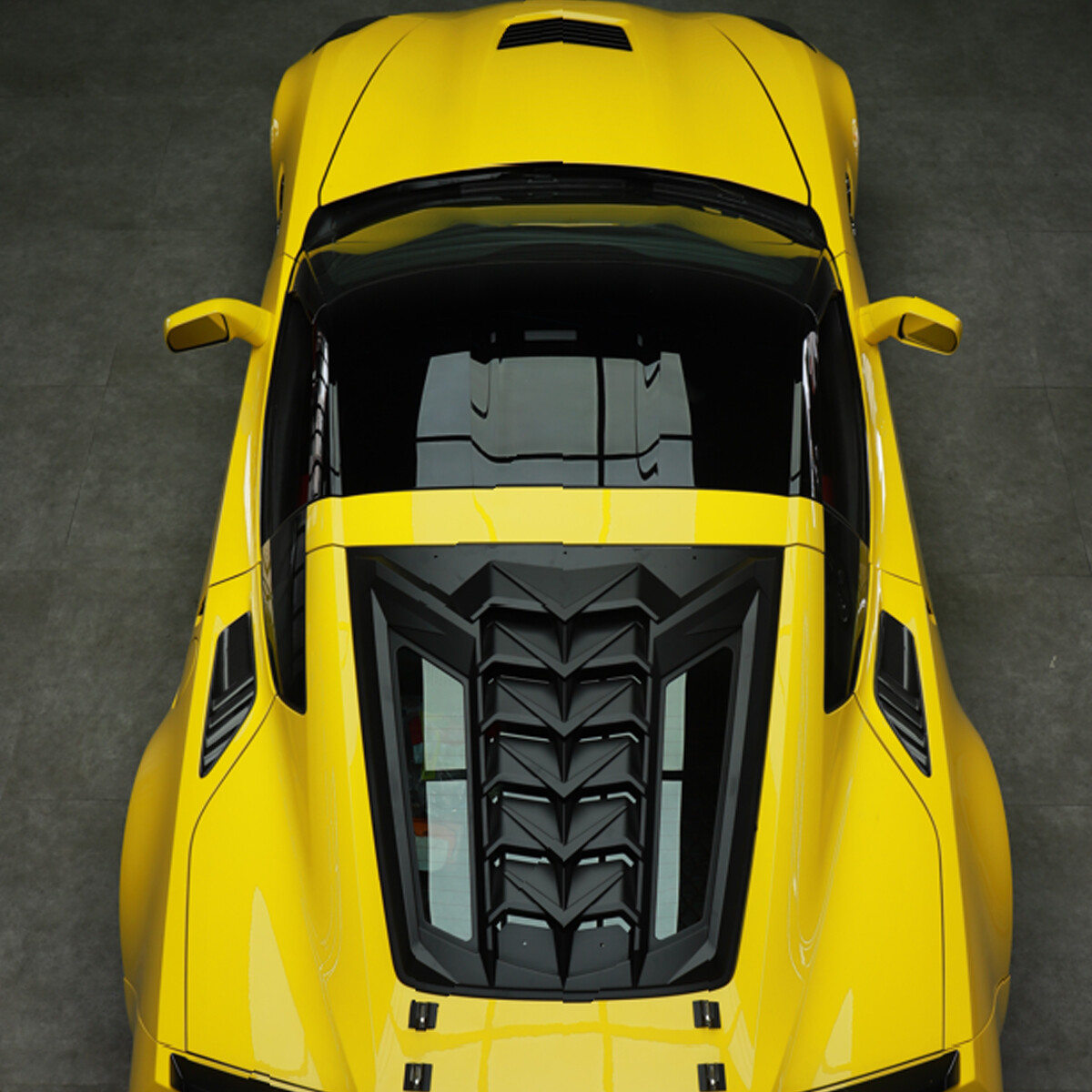 Rear Window Louver Sun Shade Cover Matte Black For Corvette C7 Z06 ...