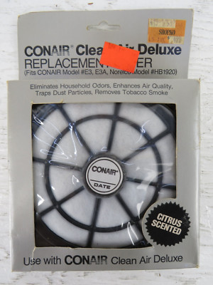 Conair Clean Air Deluxe Air Purifier Filter Vintage Air Filters Citrus ...
