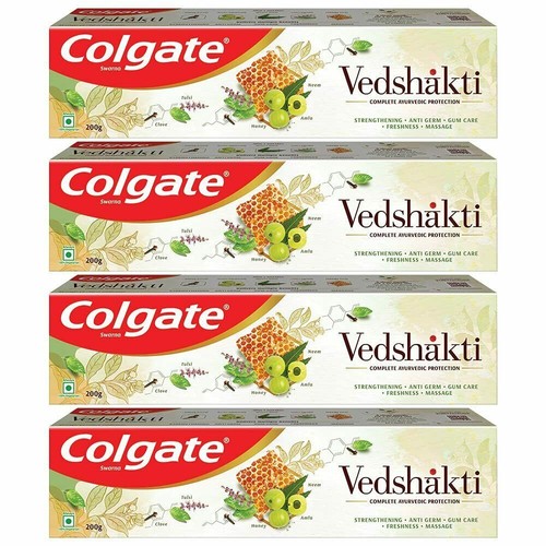 Colgate NEW Vedshakti Ayurvedic Toothpaste Pack of 2 (200gm x 2) free ...