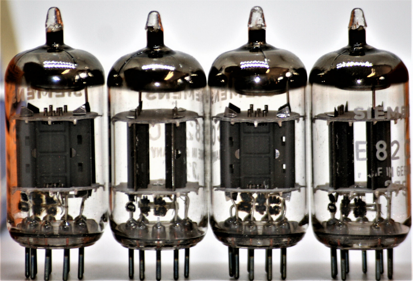 e82cc 6189 tube nos siemens germany preamp tubes valve ribbed plate ...