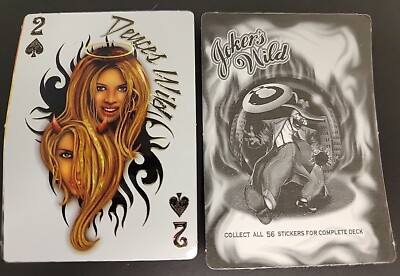 Deuces Wild Vintage Jokers Wild Prism Stickers Two of Spades | eBay