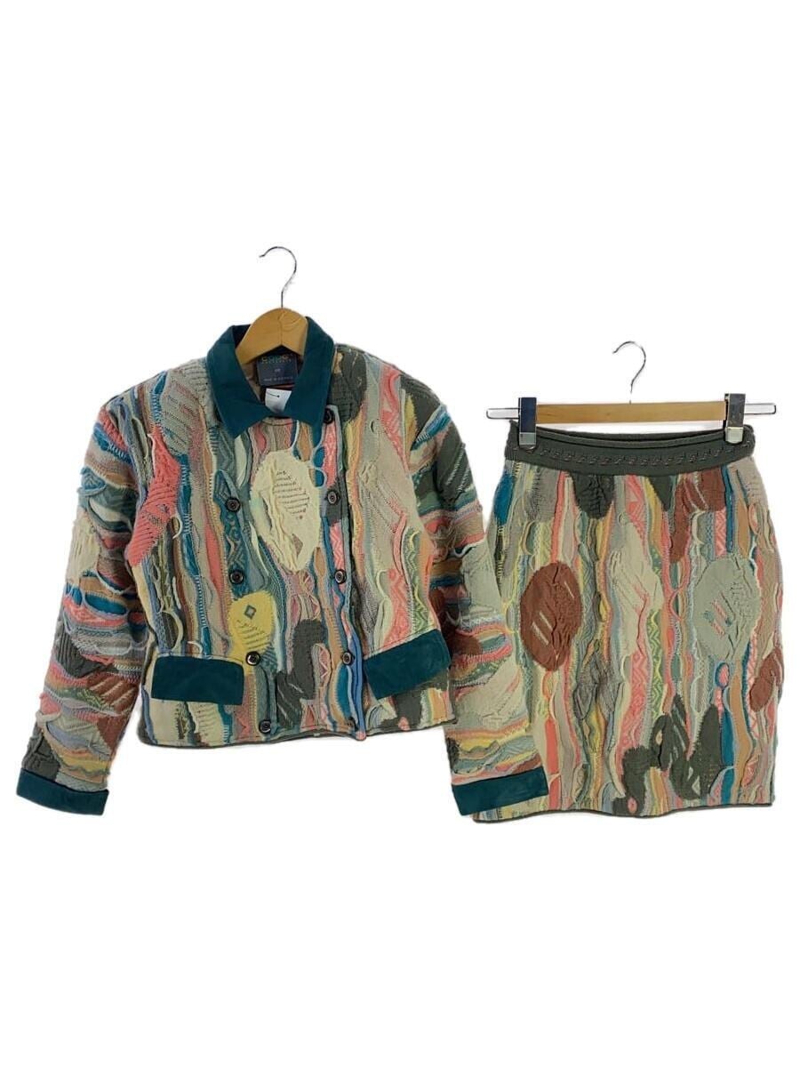 COOGI 3D Knit Pure New Wool Jacket Skirt Set Size SS Multicolor Vintage JAPAN | eBay