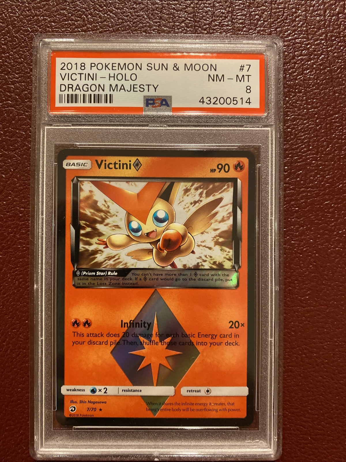 2018 Pokemon Sun & Moon Dragon Majesty 7 Victini-Holo PSA 8 | eBay