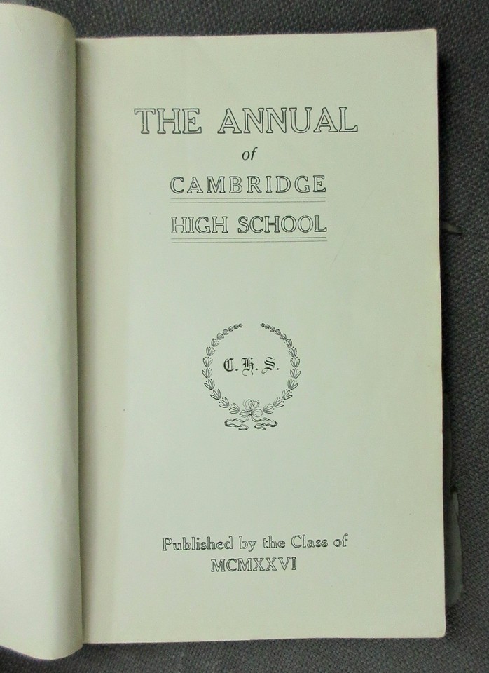 1925 Cambridge Ohio High School Annual Yearbook Genealogy History Education | eBay