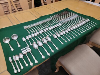 Vintage 92 Pc Set 1960 Affection Silverplate Flatware Oneida Community ...