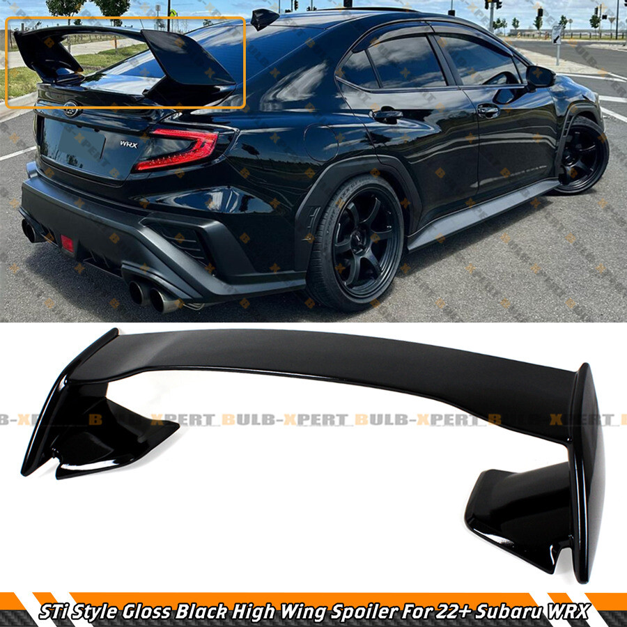 For 2022-25 SUBARU WRX VB JDM STI STYLE GLOSS BLACK REAR TRUNK SPOILER ...