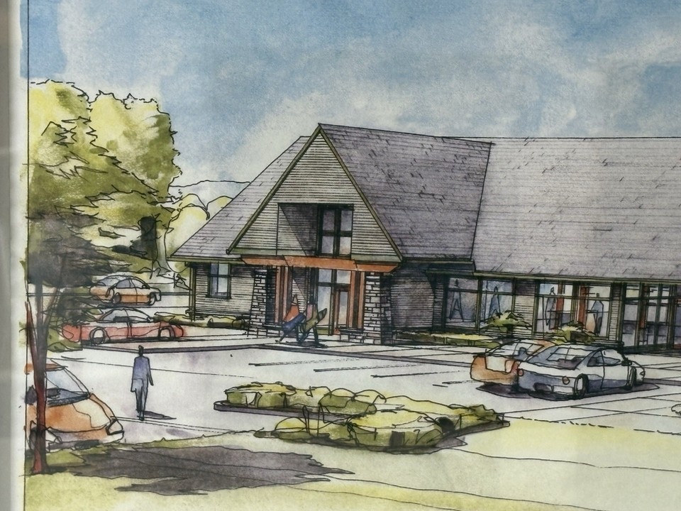 Original Mid Century Modern Architectural Watercolor Rendering Golf ...