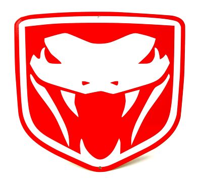 Dodge Viper Fangs Emblem Logo Steel Sign - Super Size - 30" X 28" | eBay