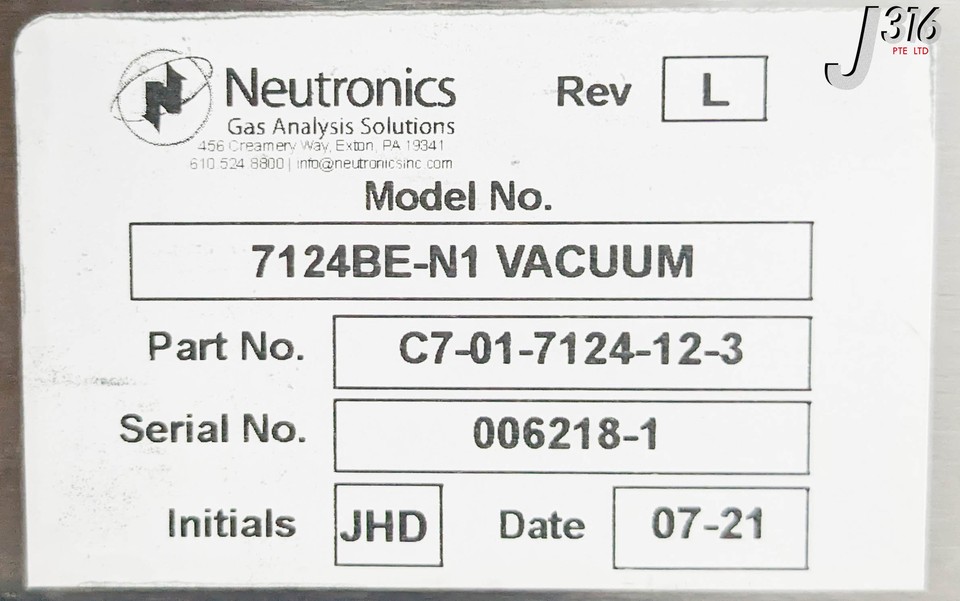 34133 NEUTRONICS OXYGEN ANALYZER, MODEL 7100 W/ SENSOR 7100E-02 7124BE-N1 | eBay