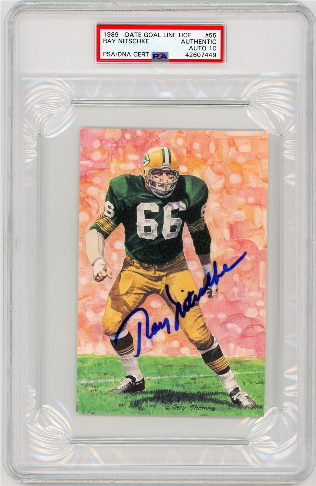 Ray Nitschke Signed Goal Line Art Card GLAC - PSA DNA 10 | eBay