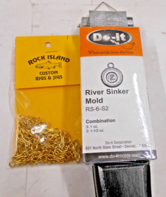 3276 Do-It River Sinker Mold 1 & 1-1/2 oz 100 # 1 Brass Eyes included ...