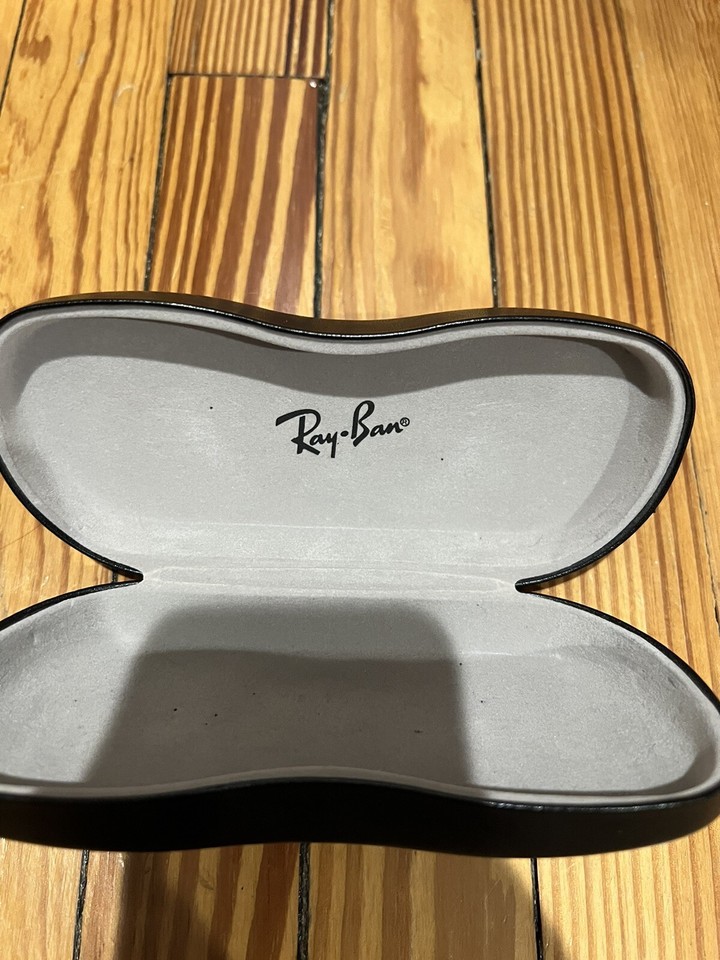 RAY BAN Hard Case With Cleaning Cloth Black for Eyeglasses | eBay