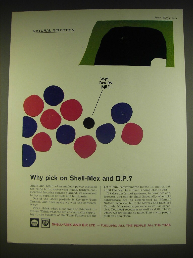 1963 Shell-Mex and BP Petroleum Ad - Why pick on Shell-Mex and B.P.? | eBay