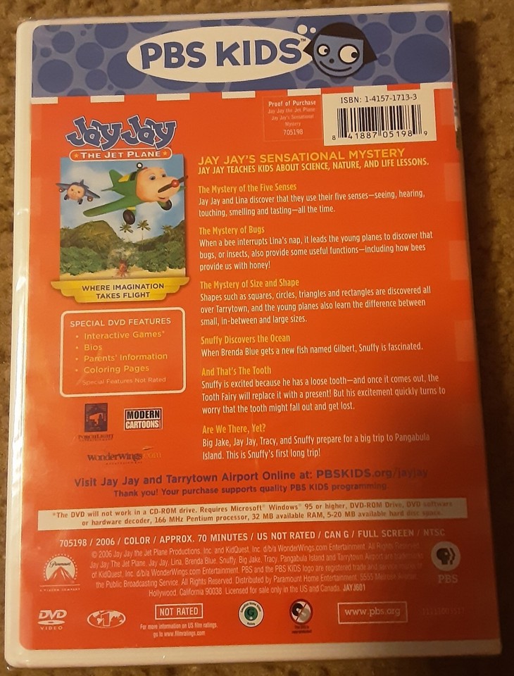 Jay Jay the Jet Plane - Jay Jays Sensational Mystery (DVD, 2006 ...