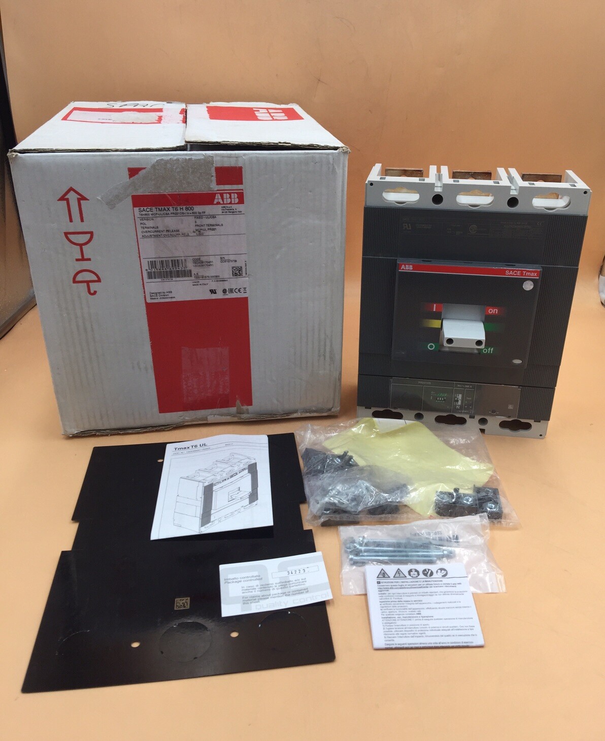 HOUSTON STOCK NEW ABB T6H600E5W SACE TMAX T6H 600 AMP 600 VOLT FREE ...