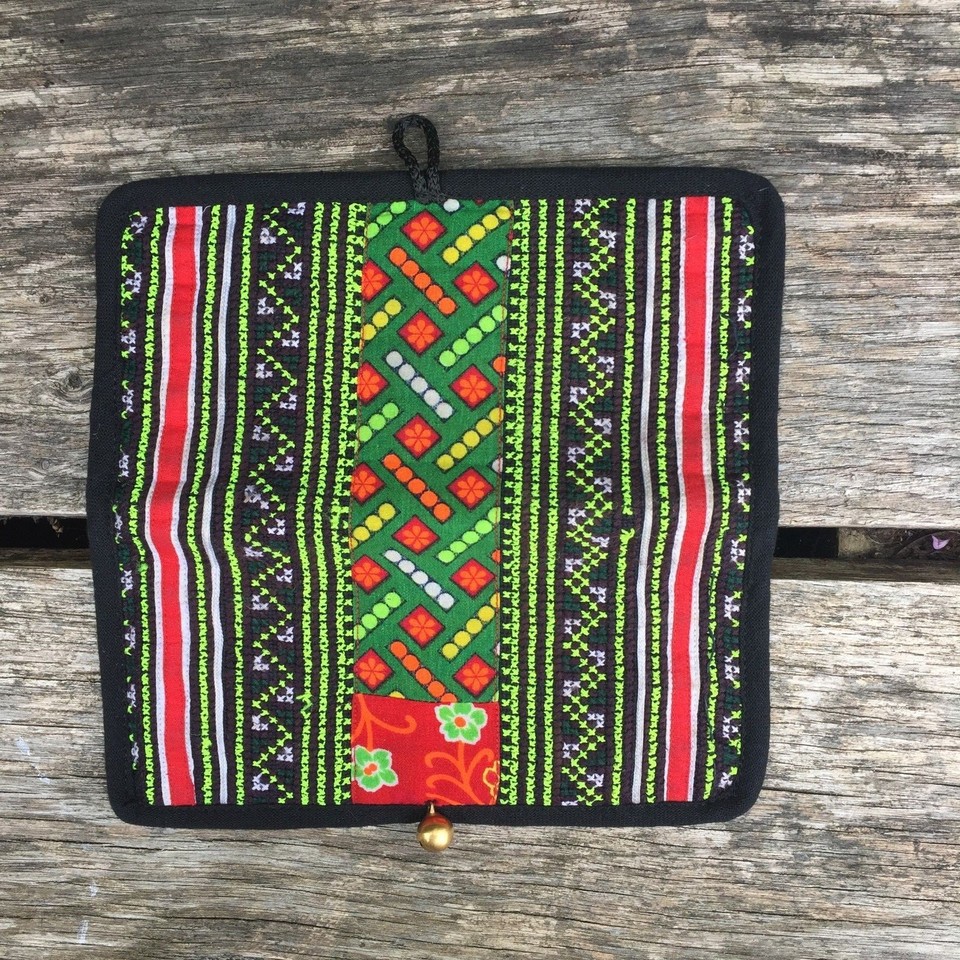 Hmong tribal thai hippy hippie boho ethnic bifold wallet purse unusual ...
