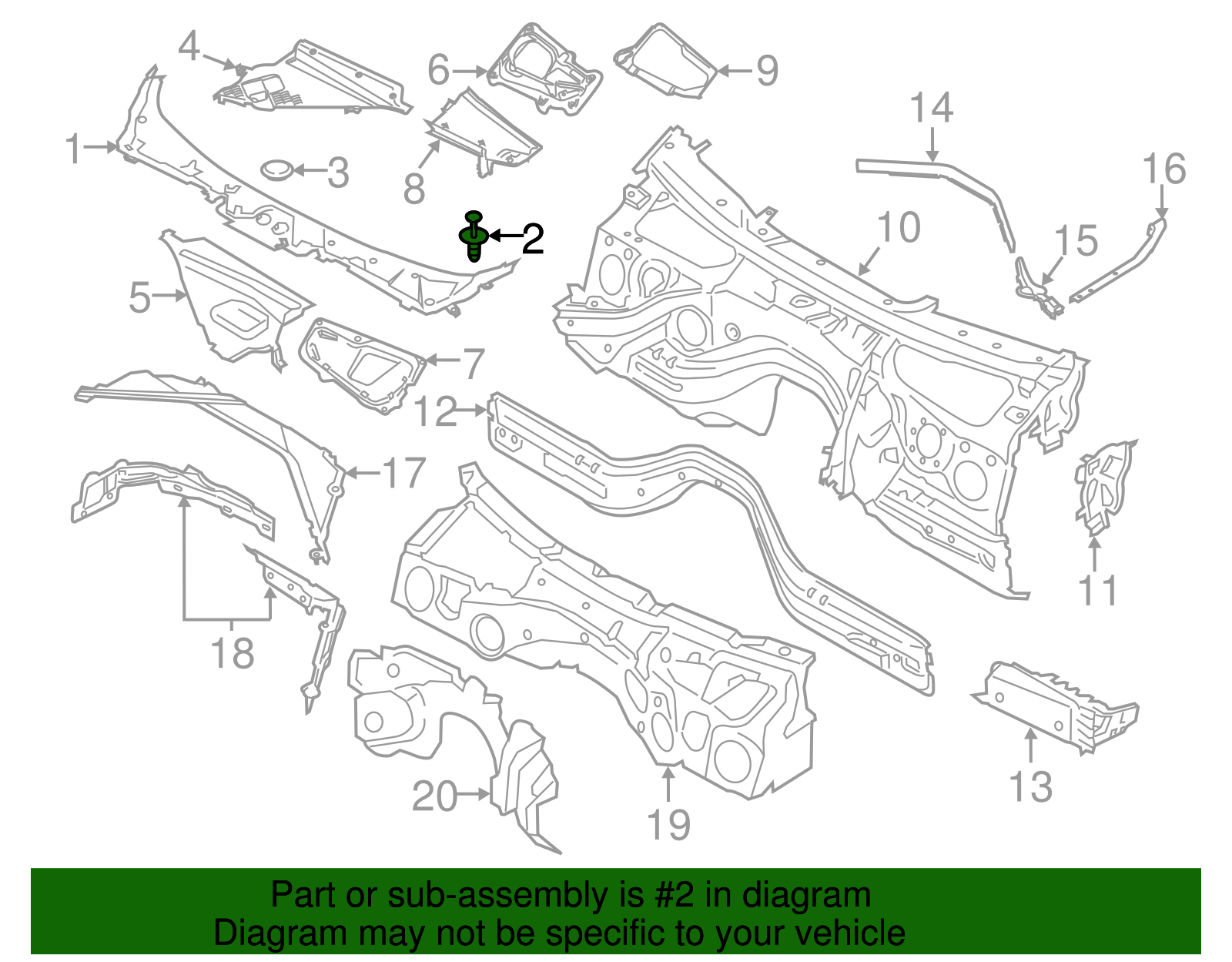 BMW 16136753087 Genuine OEM Cowl Grille Clip for sale online | eBay
