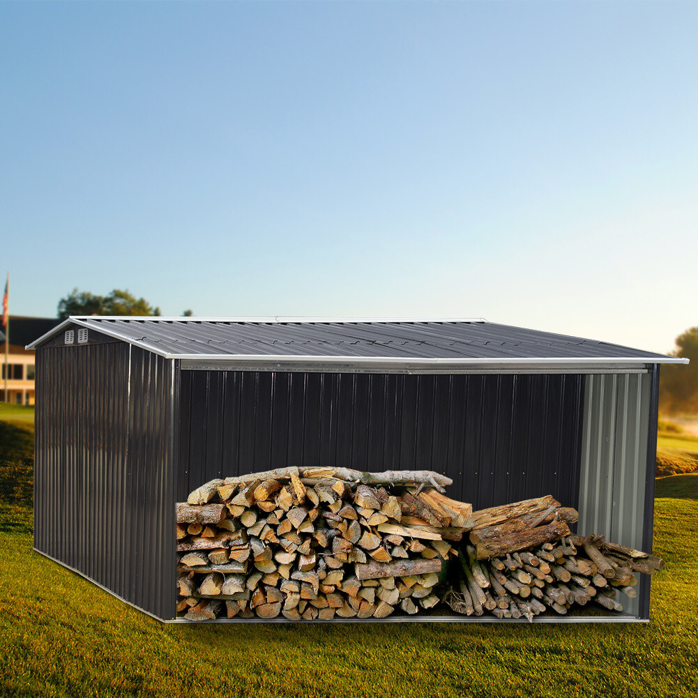 4X8 6X8 8X8 10X8FT Metal Garden Shed Wood Bike Storage Tool Sheds Log ...