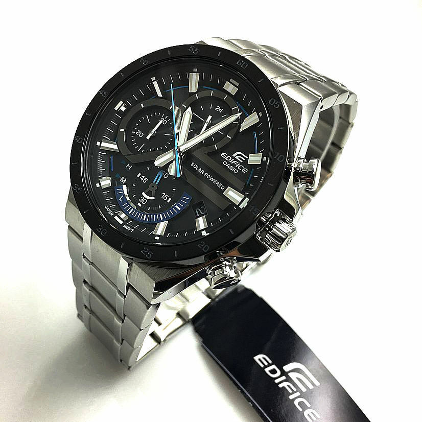 Men's Casio Edifice Steel Solar Powered Chronograph Watch EQS920DB-1BV