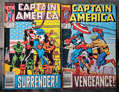 CAPTAIN AMERICA #345 & 347 1988 NEWSTAND | eBay